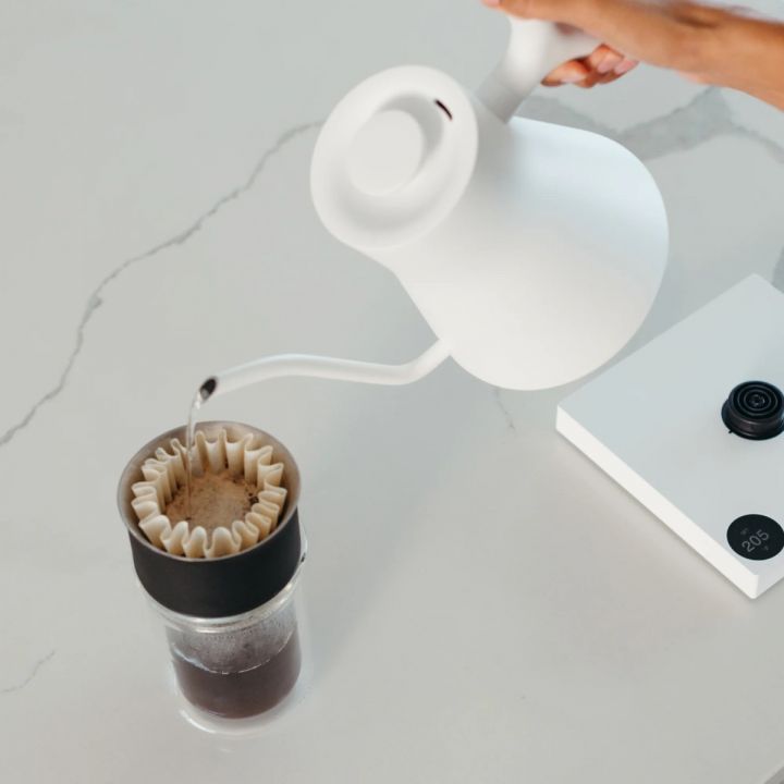 matte white kettle